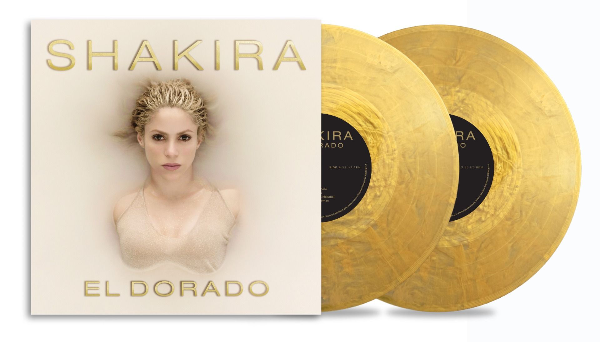 Shakira - El Dorado [45rpm Gold Colored Vinyl] – Drowned World Records